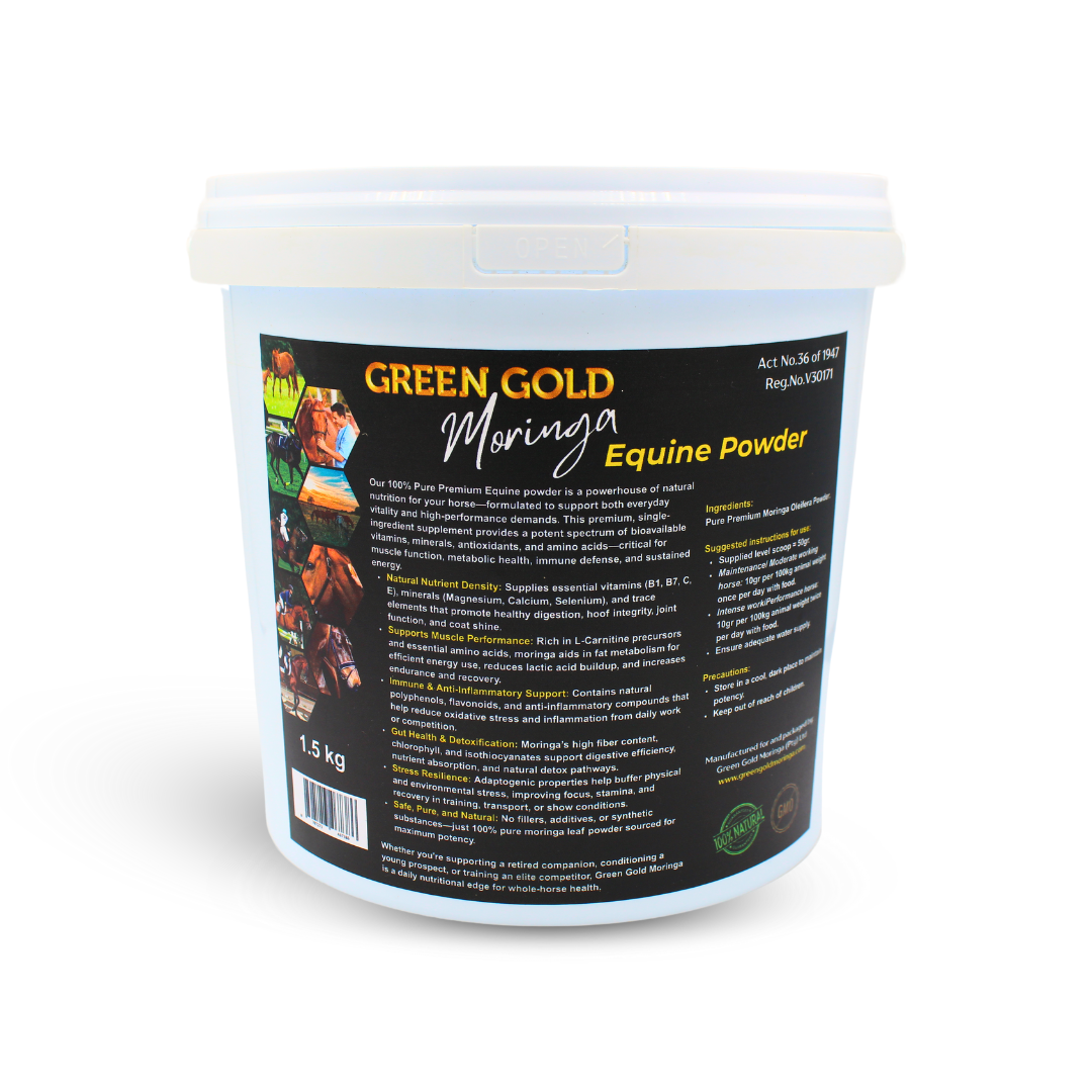 EQUINE MORINGA POWDER 1.5KG – Green Gold Moringa (Pty) Ltd